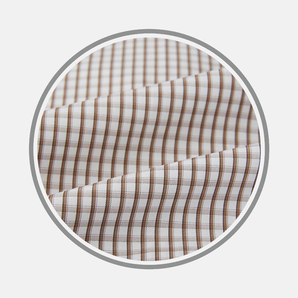 Coffee Micro Shadow Check Fabric – Turnbull & Asser UK