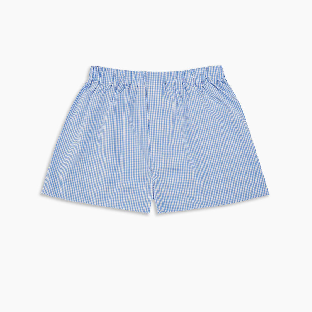 Light Blue Gingham Cotton Boxer Shorts | Turnbull & Asser – Turnbull ...