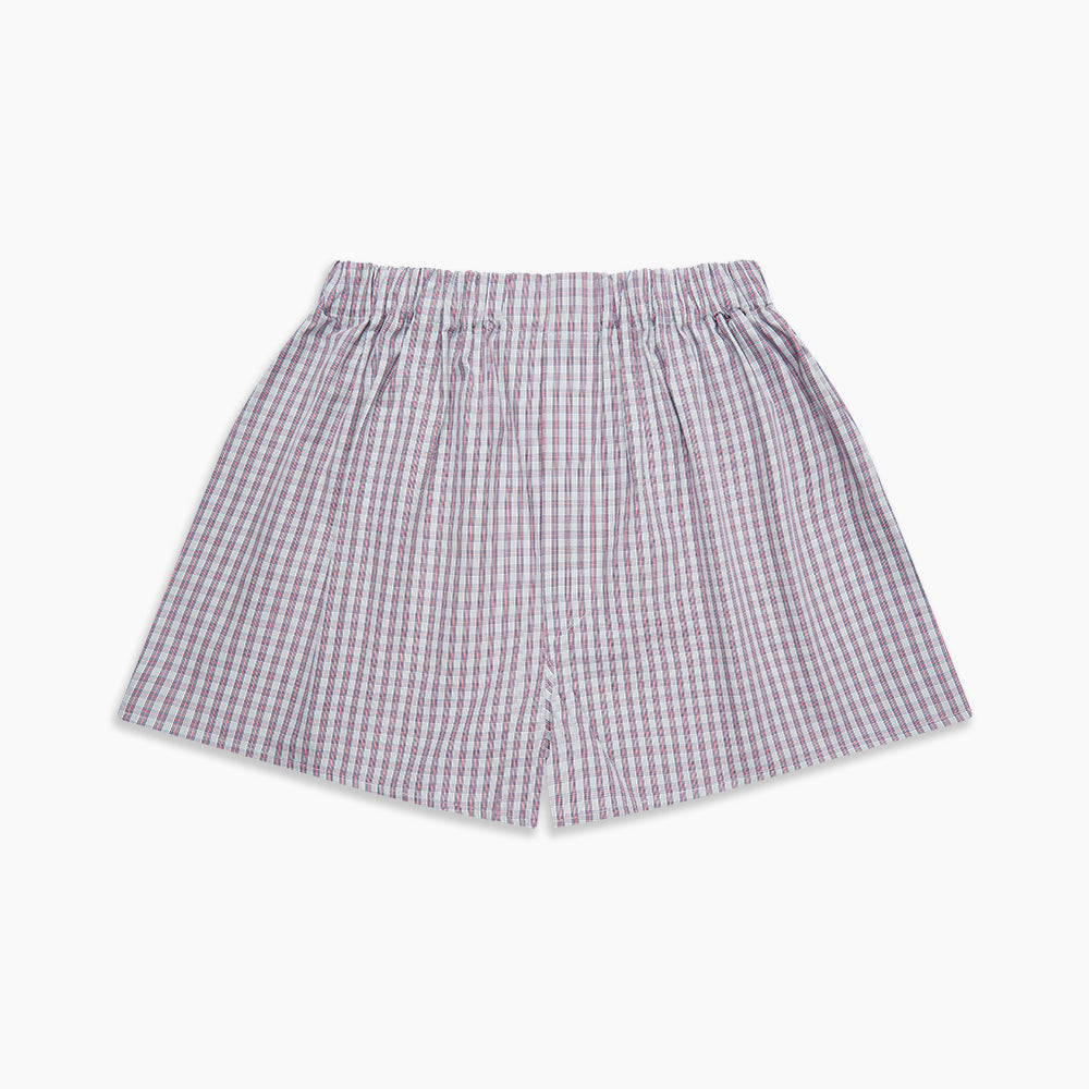 Red and Blue Multi Check Cotton Godfrey Boxers | Turnbull & Asser ...