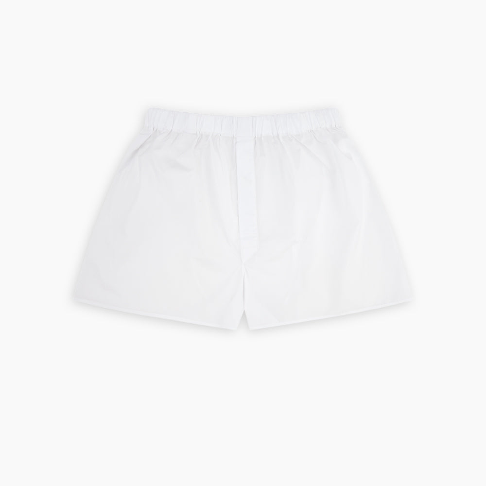 White Two Fold 200 Cotton Boxer Shorts | Turnbull & Asser