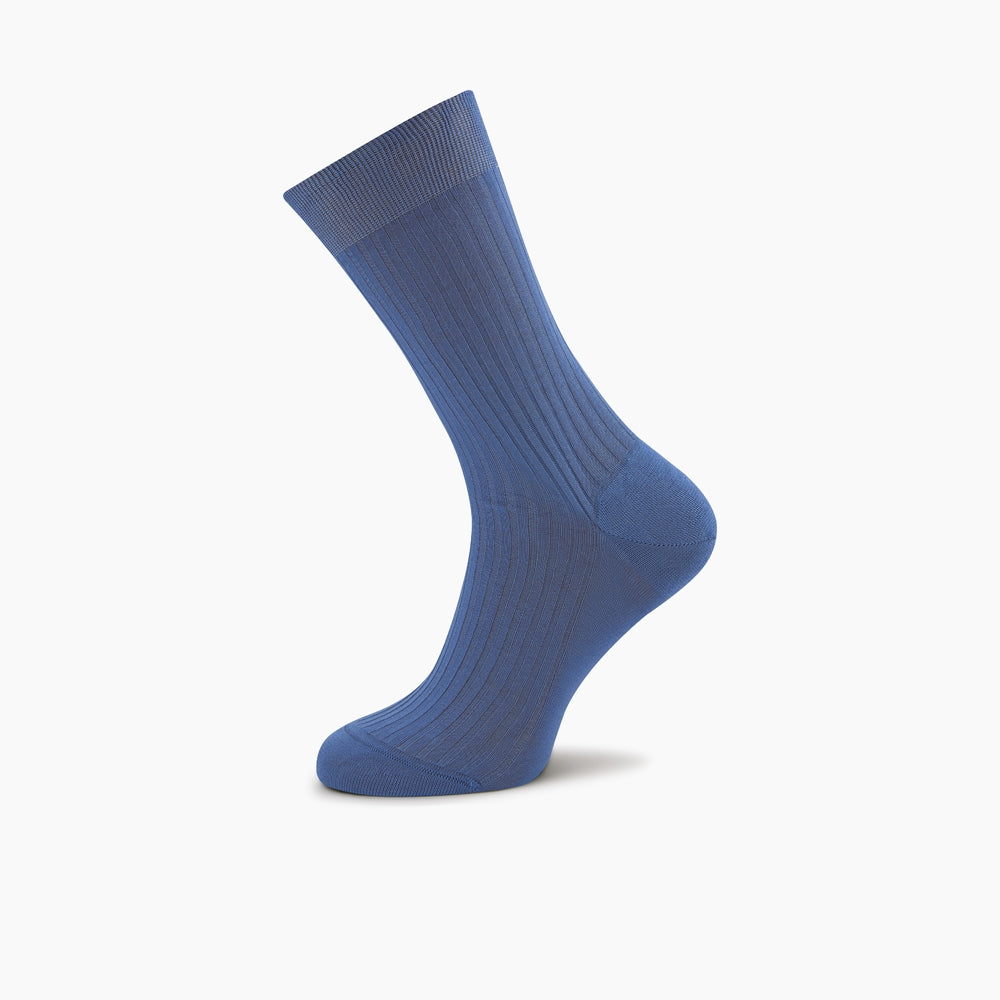 Denim Blue Short Pure Cotton Socks | Turnbull & Asser – Turnbull & Asser UK